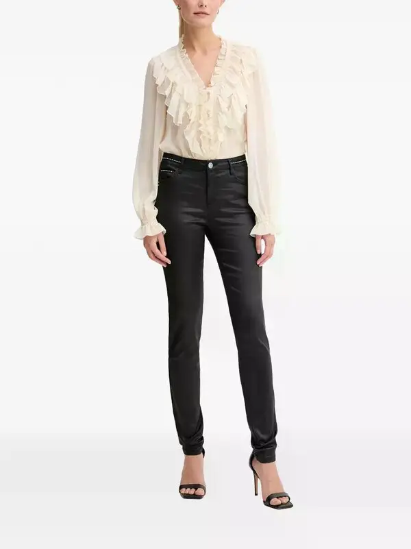 MORGAN Ruffled Long-sleeve Blouse