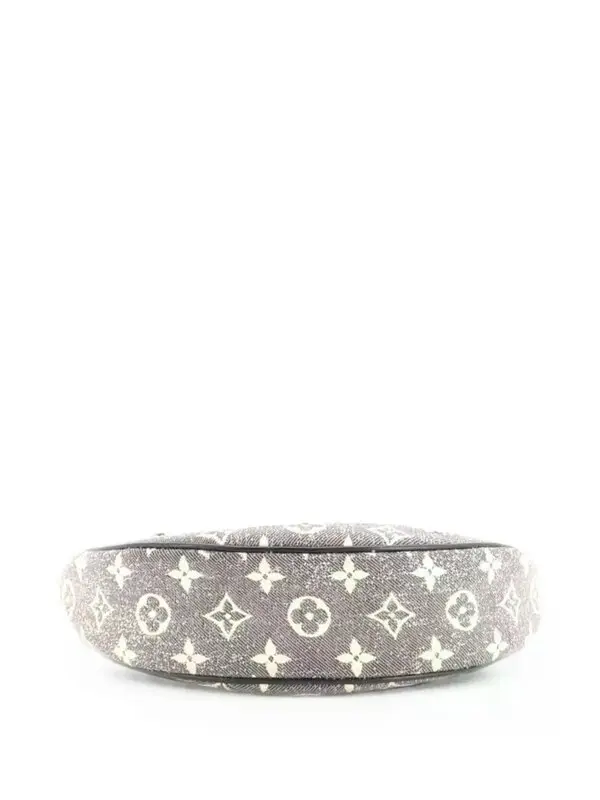 LOUIS VUITTON Loop Handbag Monogram Jacquard Denim Hobo Bag - Grey