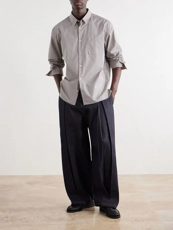 A.p.c. Malo Striped Cotton-poplin Shirt