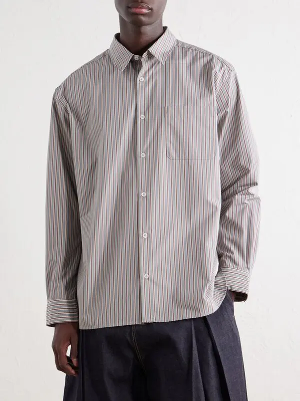 A.p.c. Malo Striped Cotton-poplin Shirt