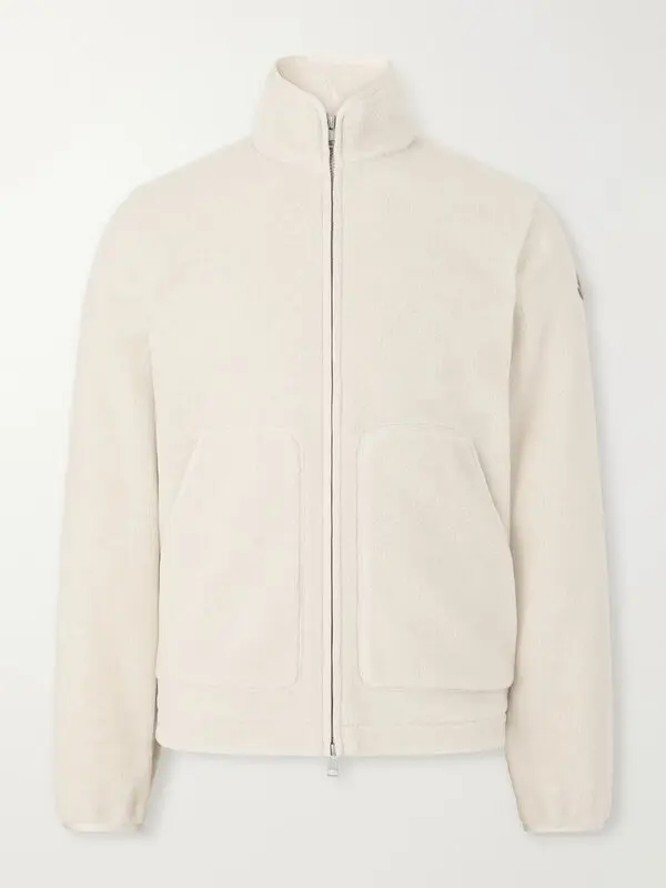 Moncler Logo-appliquéd Zip-up Fleece Jacket