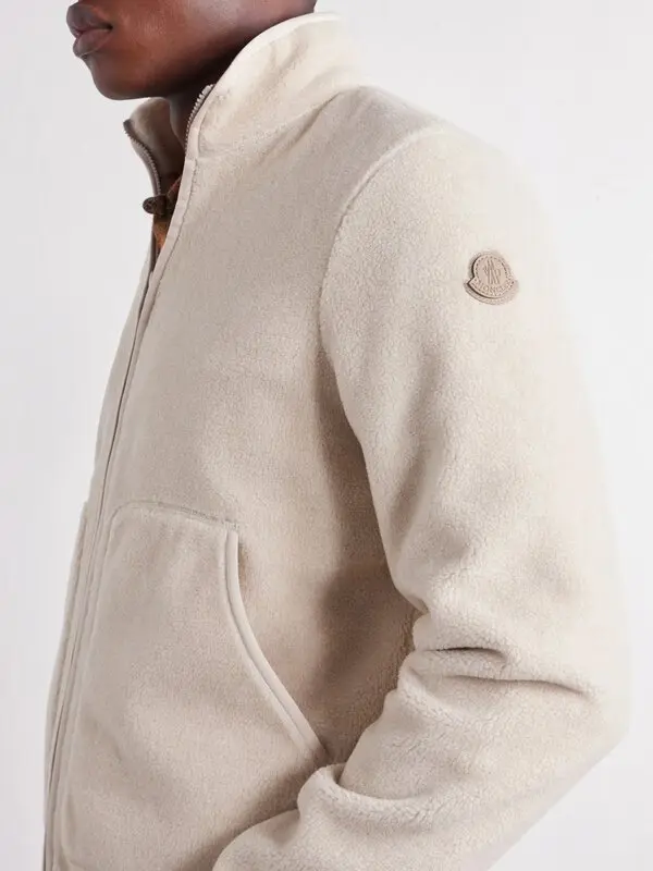 Moncler Logo-appliquéd Zip-up Fleece Jacket
