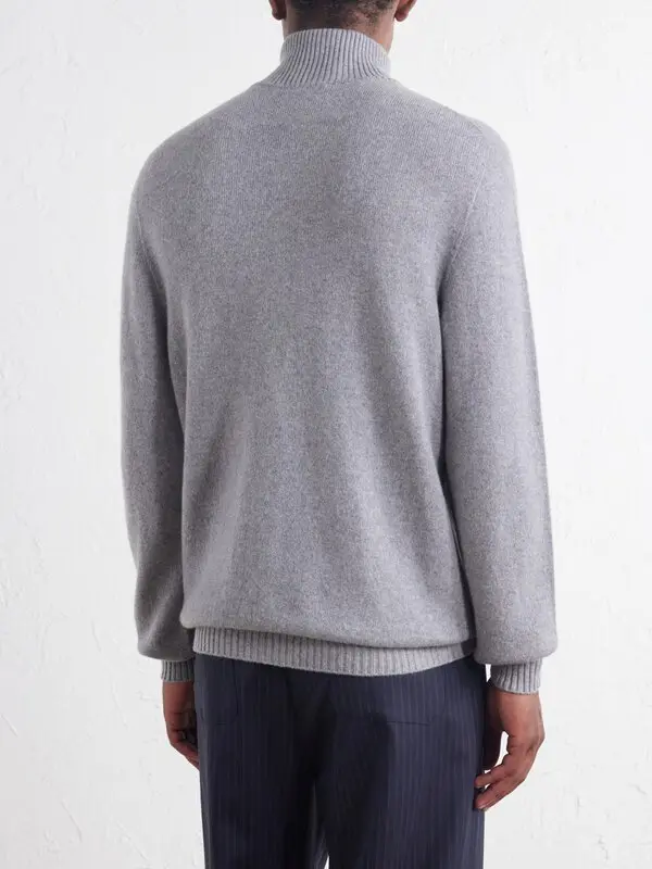 Thom Sweeney Cashmere Half-zip Sweater - Gray