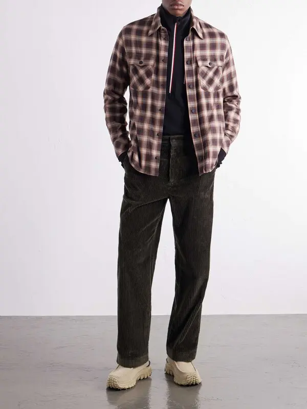 Moncler Straight-leg Cotton-blend Corduroy Trousers