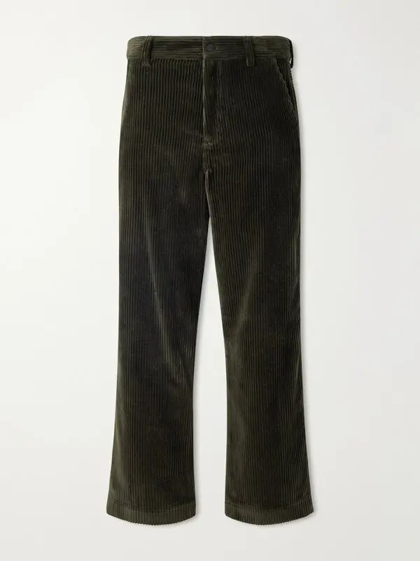 Moncler Straight-leg Cotton-blend Corduroy Trousers