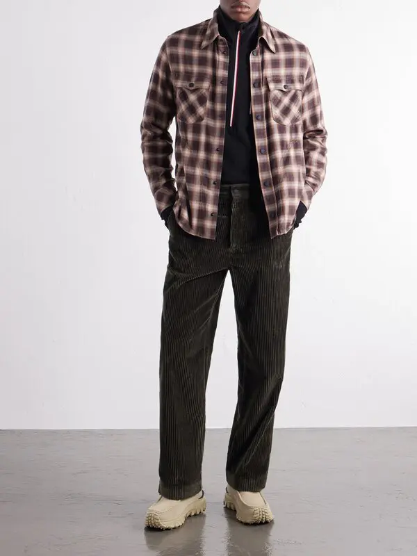 Moncler Straight-leg Cotton-blend Corduroy Trousers