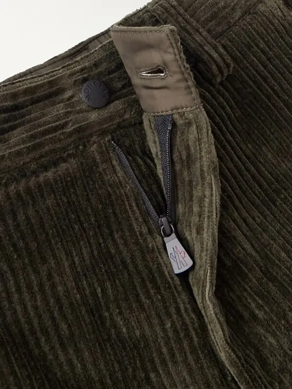 Moncler Straight-leg Cotton-blend Corduroy Trousers
