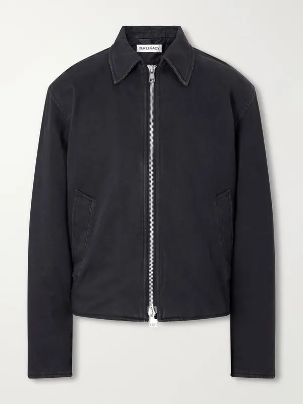 Our Legacy Slight Padded Organic Cotton-twill Jacket - Black