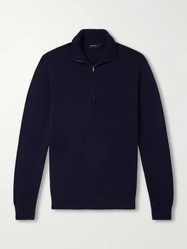 Thom Sweeney Cashmere Half-zip Sweater