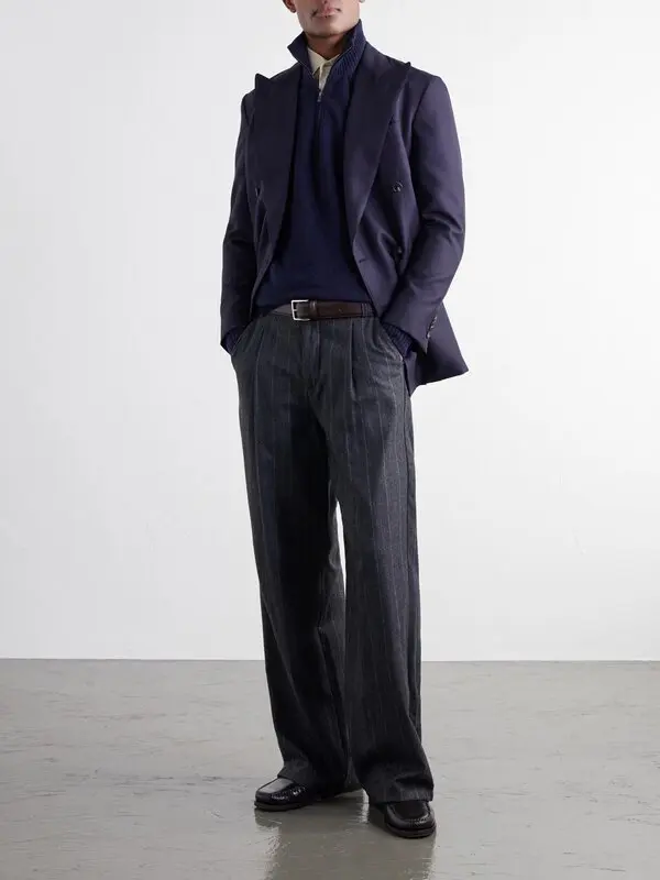 Thom Sweeney Cashmere Half-zip Sweater