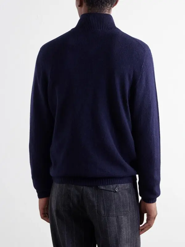 Thom Sweeney Cashmere Half-zip Sweater