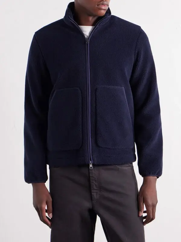 Moncler Logo-appliquéd Zip-up Fleece Jacket