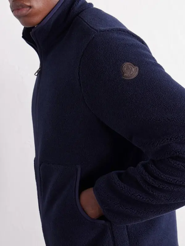 Moncler Logo-appliquéd Zip-up Fleece Jacket