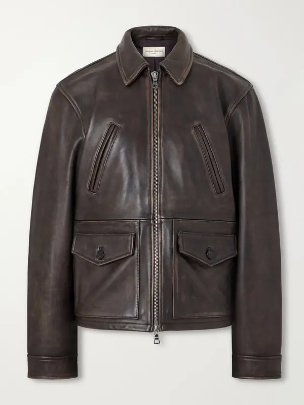Officine Générale Mori Leather Jacket