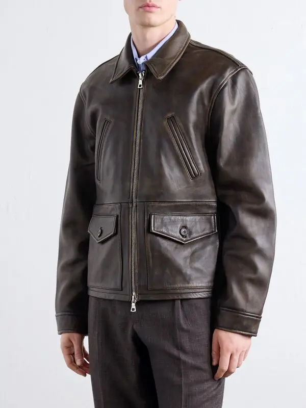 Officine Générale Mori Leather Jacket