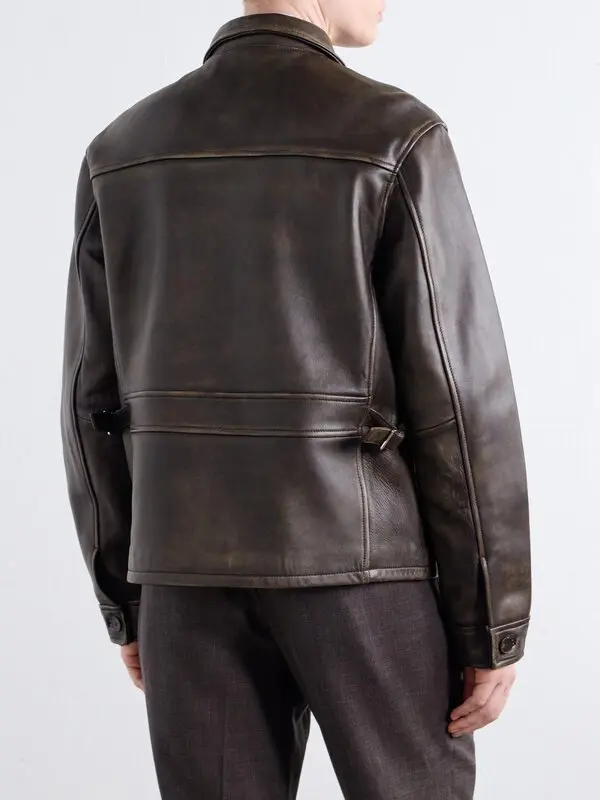 Officine Générale Mori Leather Jacket