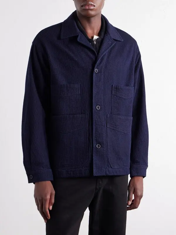 FRIZMWORKS Waffle-knit Cotton Jacket