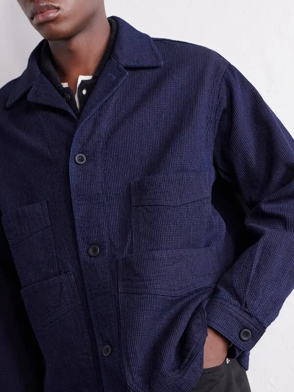 FRIZMWORKS Waffle-knit Cotton Jacket
