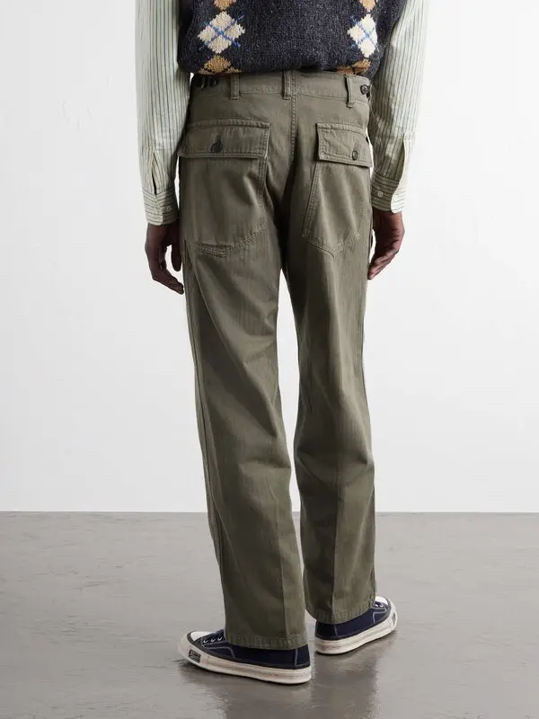 Visvim Benning Straigh-leg Herringbone Cotton Trousers