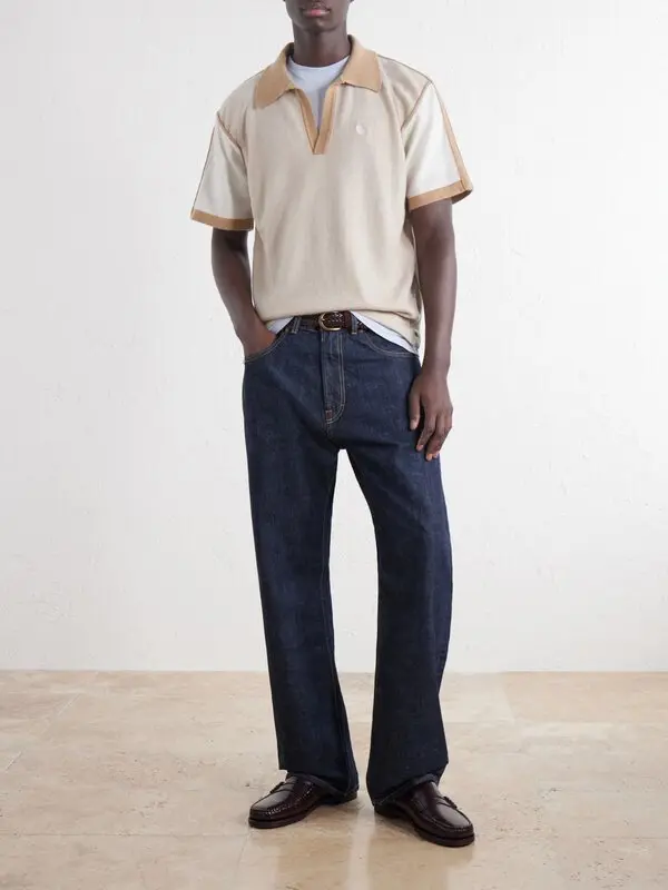 GOD'S TRUE CASHMERE Logo-embroidered Cashmere Polo Shirt