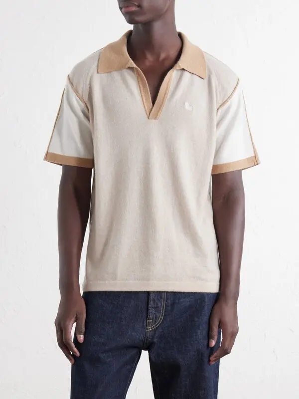 GOD'S TRUE CASHMERE Logo-embroidered Cashmere Polo Shirt