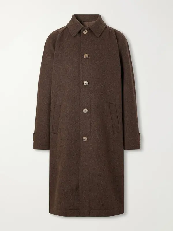 De Bonne Facture Parisian Brushed Wool Coat