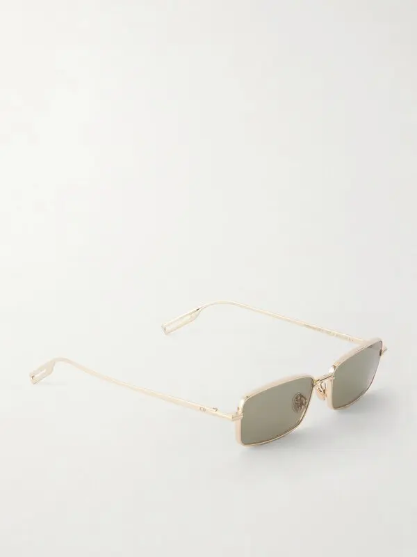 Dior Diorblacksuit S21u Square-frame -tone Sunglasses - Gold