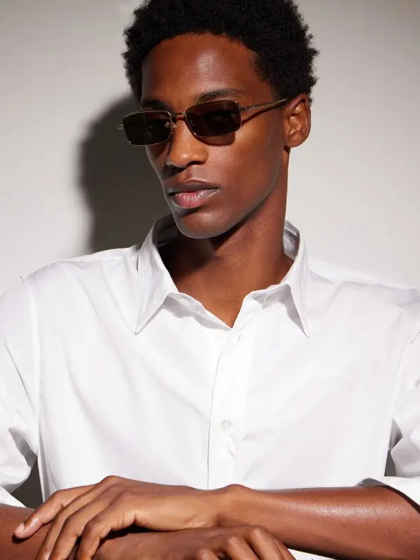 Dior Diorblacksuit S21u Square-frame -tone Sunglasses - Gold