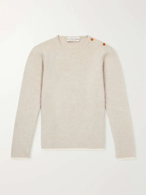 GOD'S TRUE CASHMERE Bouclé Cashmere Sweater - Beige