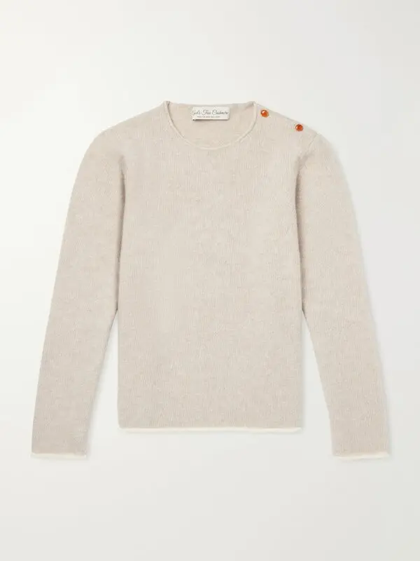 GOD'S TRUE CASHMERE Bouclé Cashmere Sweater