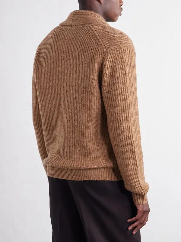 Mr P. Ribbed Wool And Cashmere-blend Cardigan