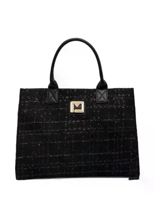 MORGAN Tweed Logo-plaque Tote Bag