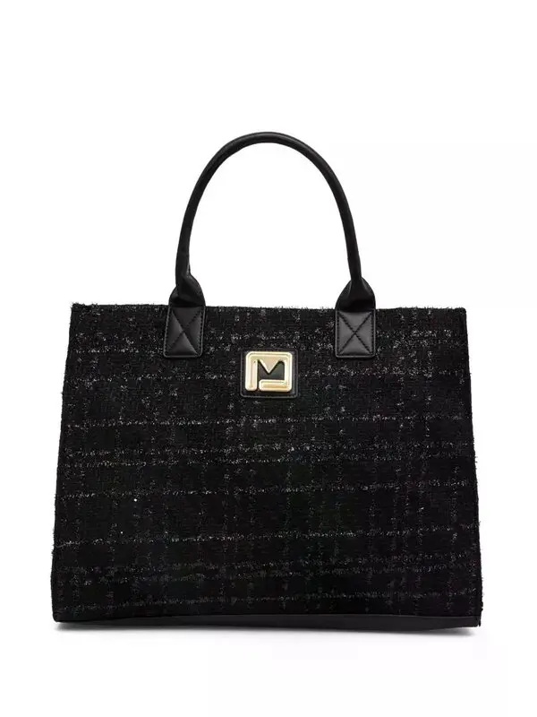 MORGAN Tweed Logo-plaque Tote Bag