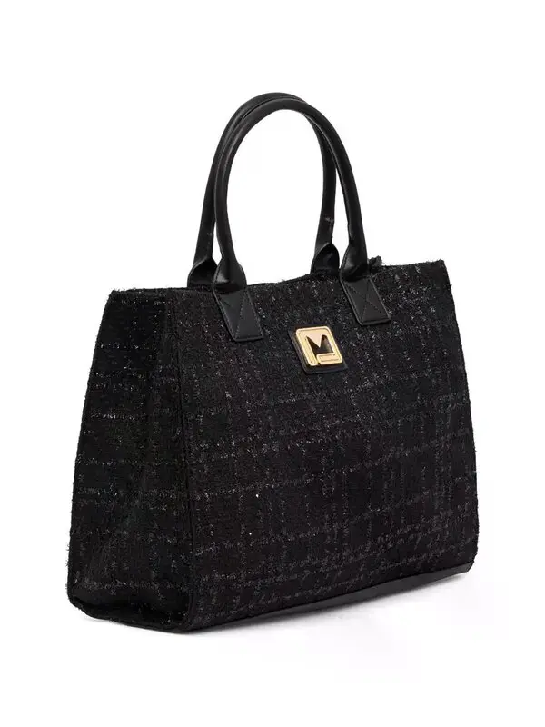 MORGAN Tweed Logo-plaque Tote Bag
