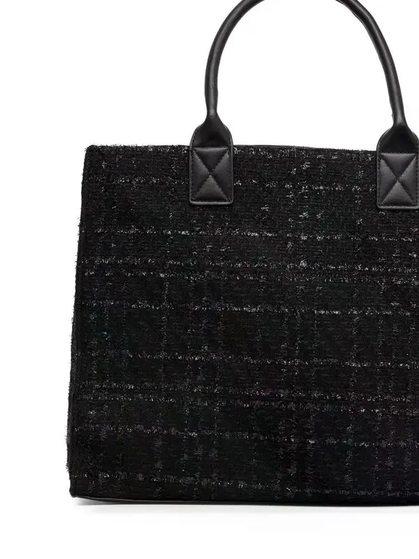 MORGAN Tweed Logo-plaque Tote Bag