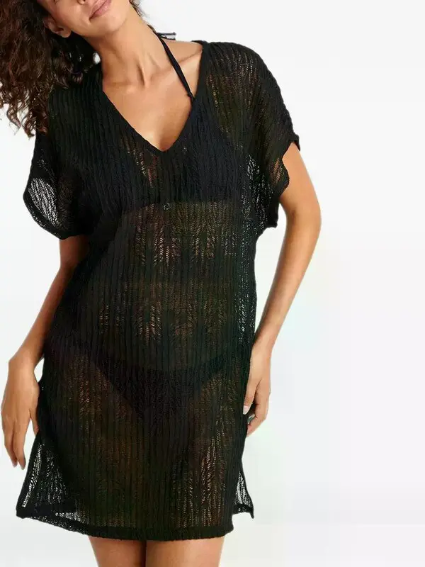 BANANA MOON Zinia Crochet-knit V-neck Beach Cover-up