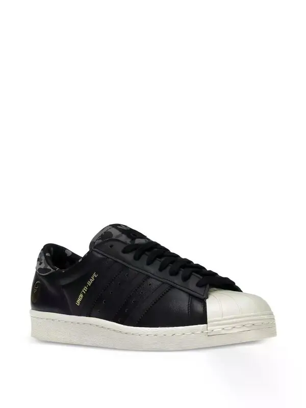 Adidas X Undefeated X Bape Superstar 80v Sneakers - Black