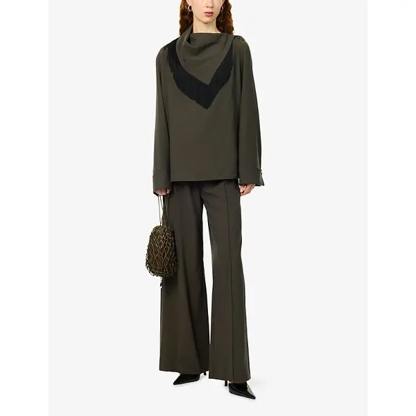 Camilla And Marc Una Straight-leg Woven Trousers - Dark Emerald