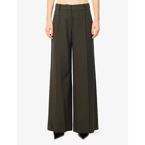 Camilla And Marc Una Straight-leg Woven Trousers - Dark Emerald