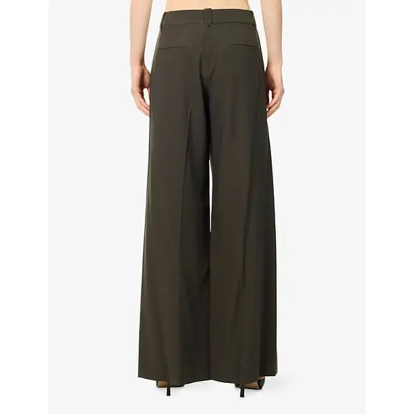 Camilla And Marc Una Straight-leg Woven Trousers - Dark Emerald