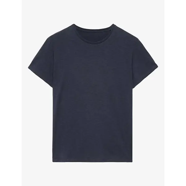 ALLSAINTS Cody Crewneck Slim-fit Cotton T-shirt - Dusted Lilac