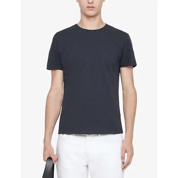 ALLSAINTS Cody Crewneck Slim-fit Cotton T-shirt - Dusted Lilac