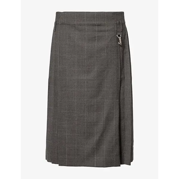 Simone Rocha Tailored Checked Wool-blend Kilt