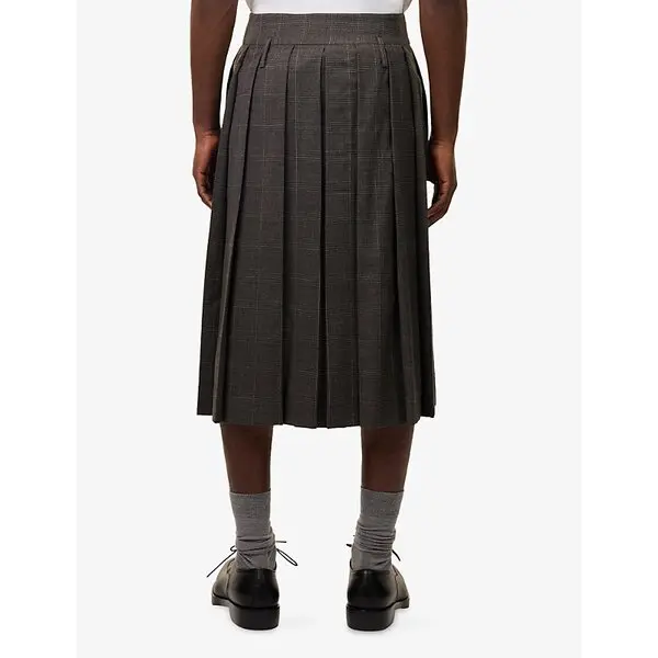 Simone Rocha Tailored Checked Wool-blend Kilt