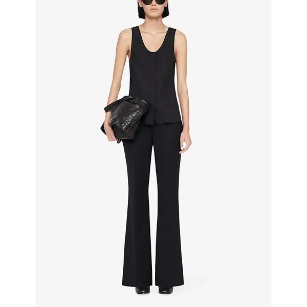 ALLSAINTS Solace Low-rise Stretch Wool-blend Trousers - Black