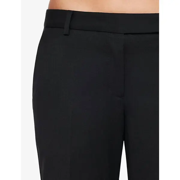 ALLSAINTS Solace Low-rise Stretch Wool-blend Trousers - Black