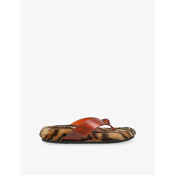 Kurt Geiger Eagle Woven Flip-flops