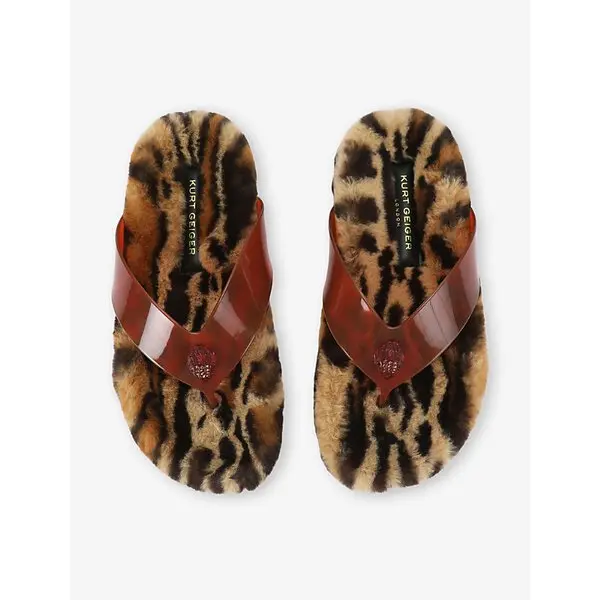 Kurt Geiger Eagle Woven Flip-flops