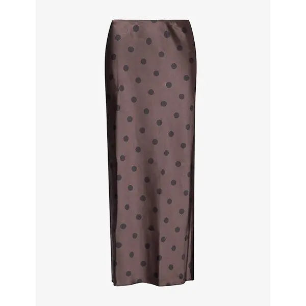 SAMSOE SAMSOE Saagneta Polka-dot Satin Maxi Skirt