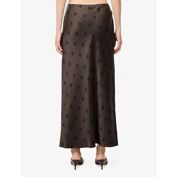 SAMSOE SAMSOE Saagneta Polka-dot Satin Maxi Skirt